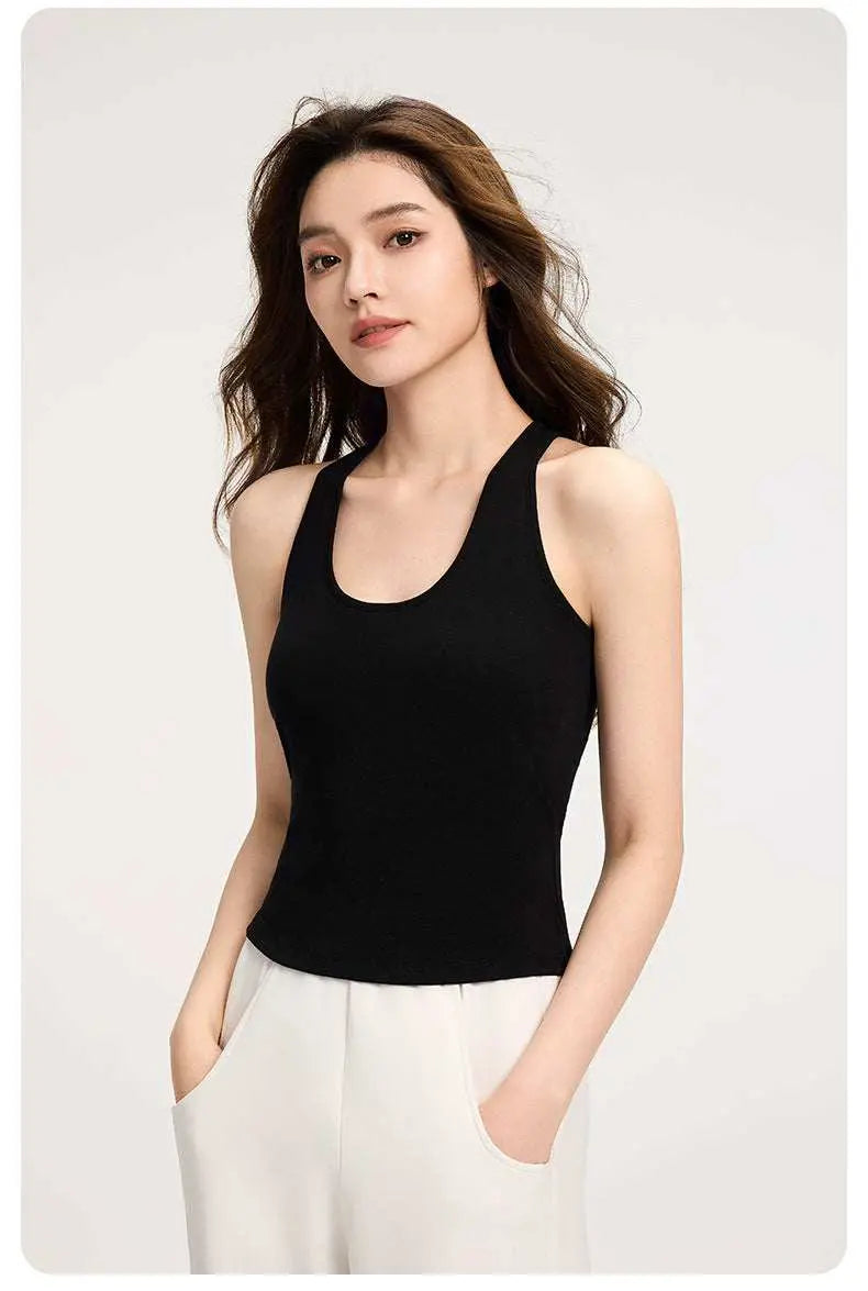 Halter Cami Top - Sustainable Breathable Camisole with Built-in Support ...